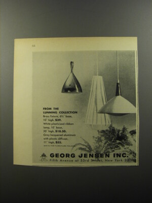 1956 Georg Jensen Light Fixtures Ad - From the lunning collection | eBay