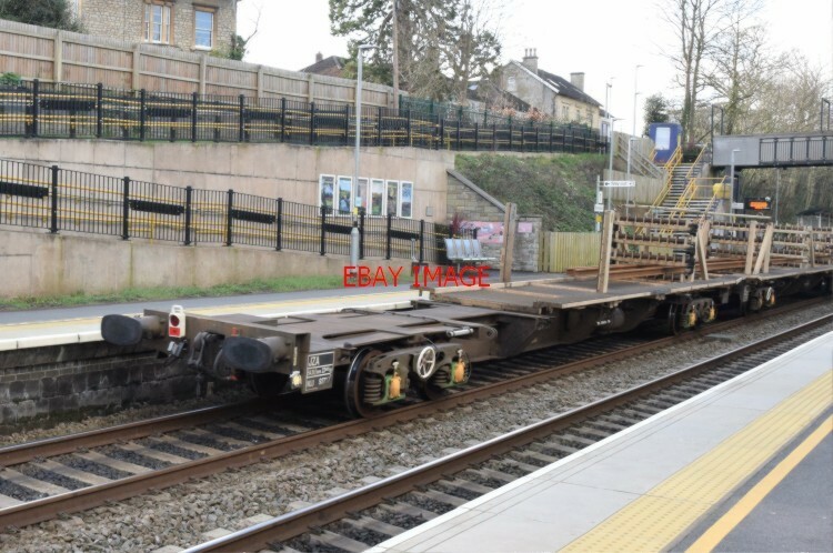 PHOTO JZA-F BOGIE LONG WELDED RAIL CARRIER NO.NLU 93717 OF NETWORK RAIL ...