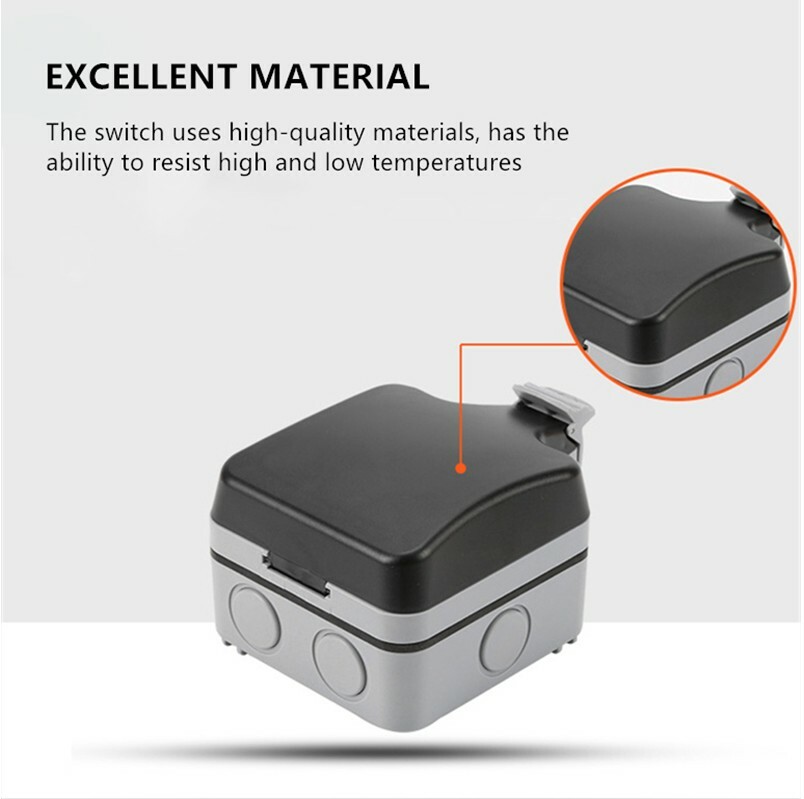 WATERPROOF OUTDOOR GARDEN 1 GANG SINGLE SOCKET ENCLOSURE BOX IP66 ...