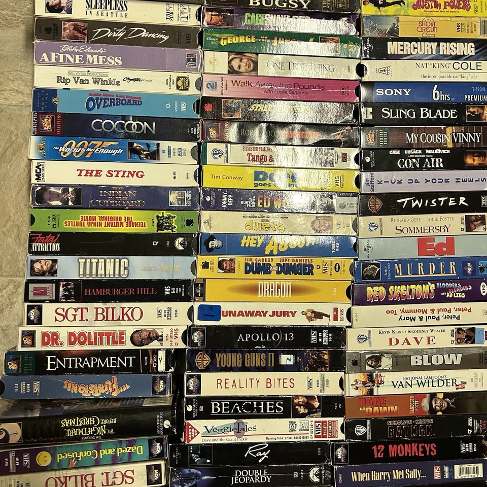 VHS Tapes Lot 10 Random Tapes Disney, Horror, Fantasy, Comedy, Crime ...