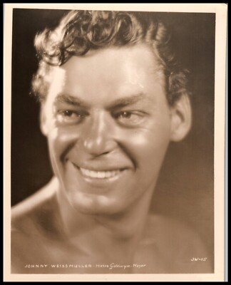 Hollywood HANDSOME JOHNNY WEISSMULLER TARZAN ORIGINAL 1930s PORTRAIT ...