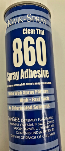 860 SUPER KWIK SPRAY ADHESIVE 12 OZS. CLEAR TINT CANS 7 AVAILABLE | eBay