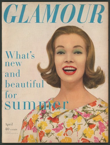 Glamour Magazine April 1958 Millie Perkins ~1950s Hair & Makeup ...