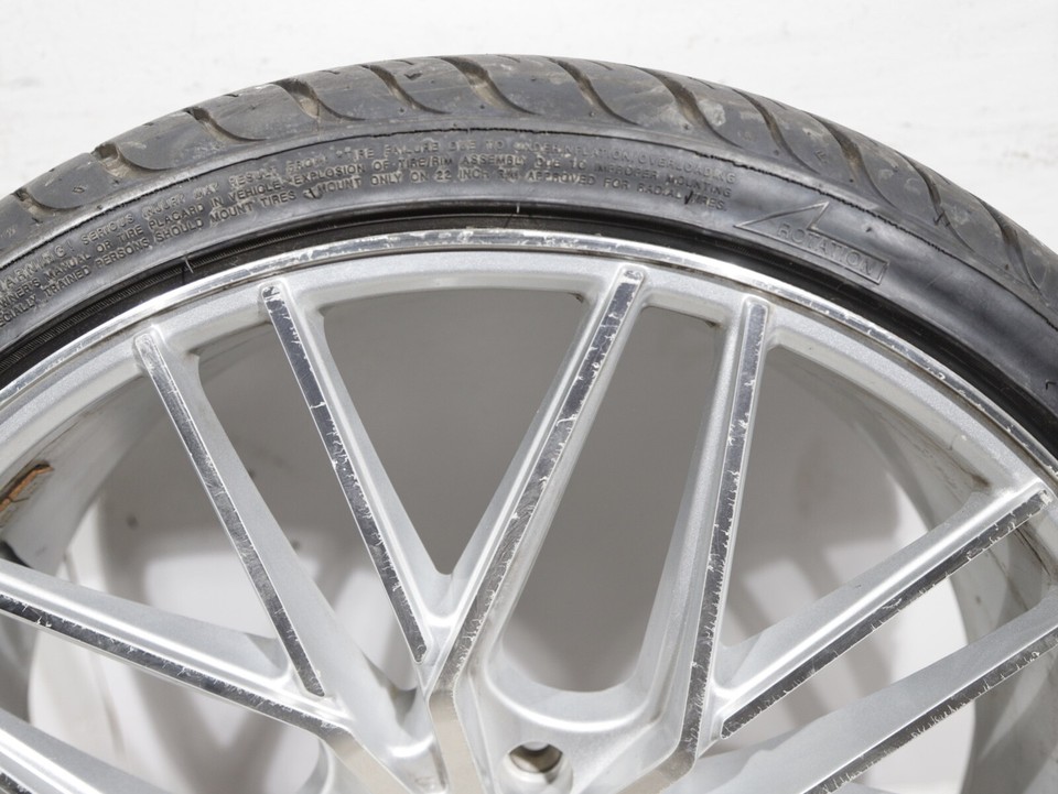 Road Force 22" Wheel RF13 Single Silver Machined Rim 90% Tire 22x9 ET ...