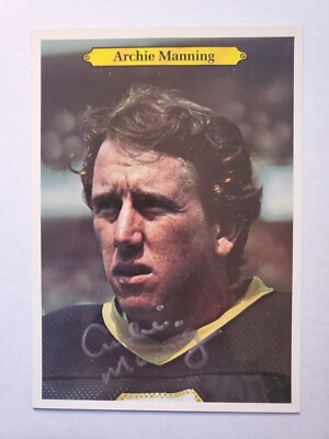 1980 Topps Archie Manning New Orleans Saints Autographed Card | eBay