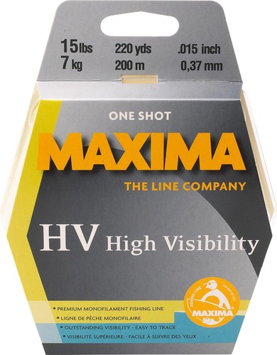 Maxima Fishing Line MOY-10 1-Shot 10Lb 220Yds Hi-Vis Ylw Mono Fishing ...