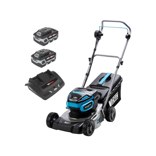 VICTA Powercut 2 x 18V Brushless Steel Deck 16" Lawn Mower Kit With 2 x ...