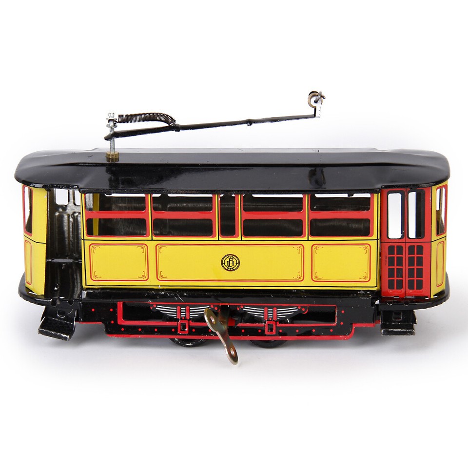 Vintage Tram Trolley Streetcar Bus Tin Toy Collectible Gift with Wind ...
