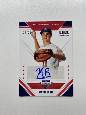 2020 Panini USA Baseball Stars & Stripes National Team Karson Bowen ...