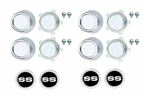 OER SS Wheel Ornament/Center Cap Set 1969-1974 Camaro Impala Nova With ...