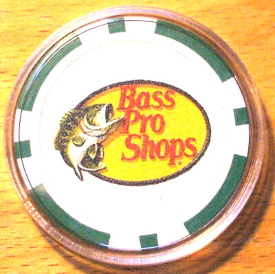 Bass Pro Shops Poker Chip Golf Ball Marker - Green | eBay