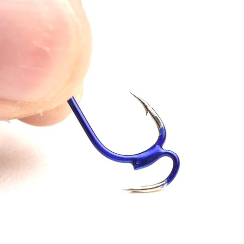 10Pcs High Carbon Steel Fishing Hook Strong Double Strength Sharp ...