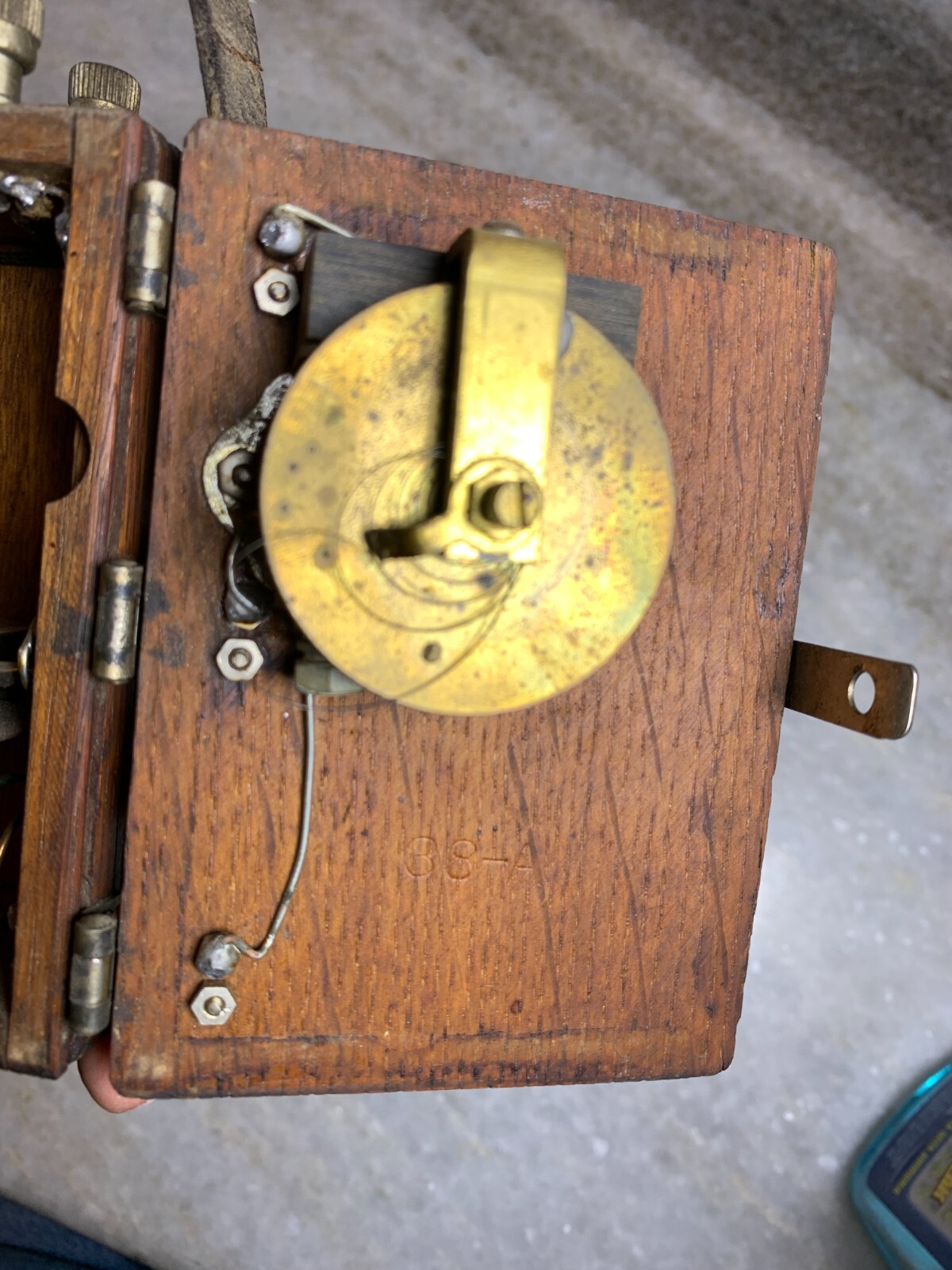 Rare Antique Oak Wood Wooden Western Electric Telephone Phone Line ...