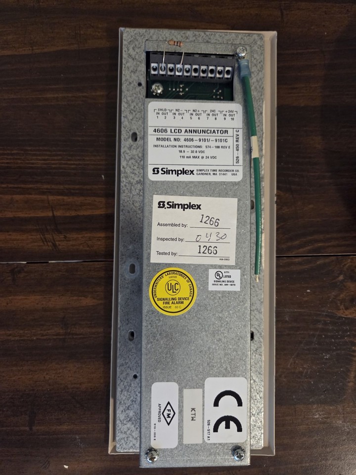 Simplex 4606-9101 LCD Annunciator | eBay