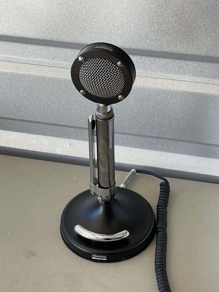 ASTATIC D-104 Black Special Power Desk T-UP9 Stand Microphone | eBay