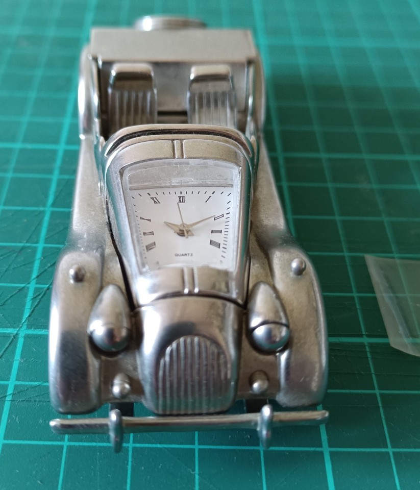Vintage Morgan plus 2 model - metal table clock, not working, needs ...