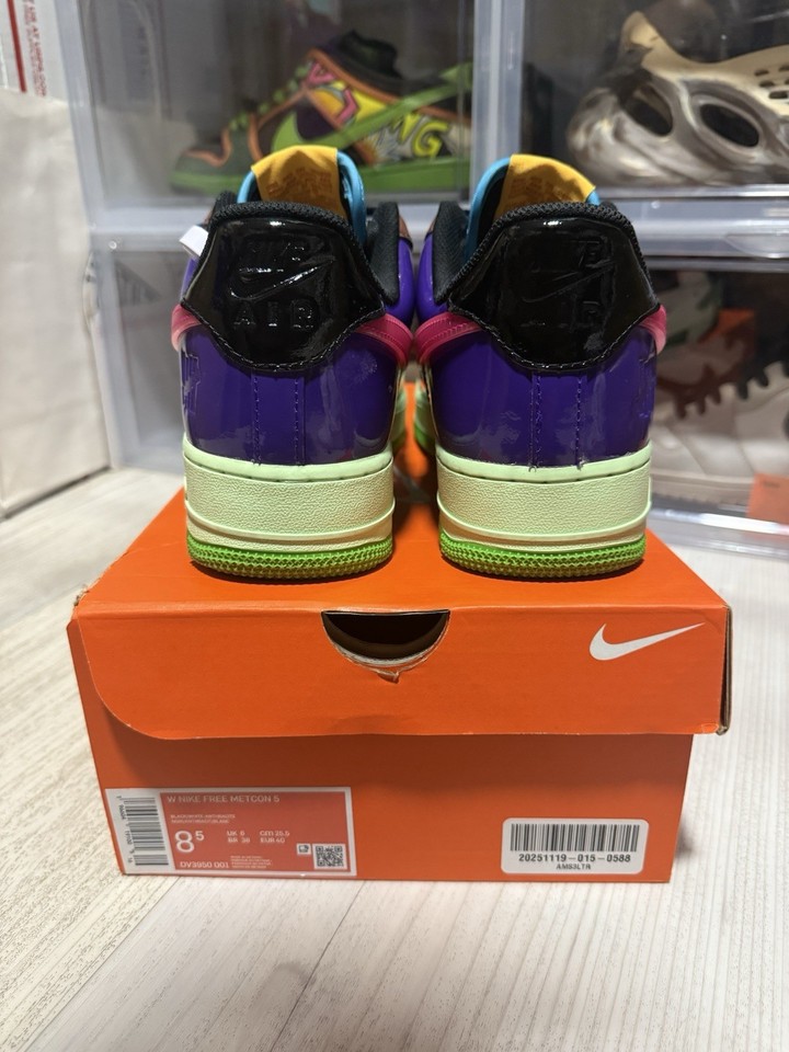 Size 9.5 - Nike Air Force 1 Low Undefeated Pink Prime Multi Patent DV5255-200 | eBay