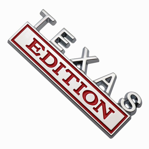 2X Metal TEXAS Edition Car Emblems Fender Tailgate Badge Nameplate (red ...