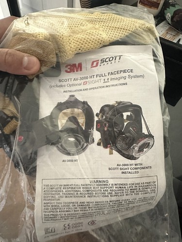 New Scott AV3000 HT Firefighter SCBA Mask 5pt KevlarHeadnet | eBay