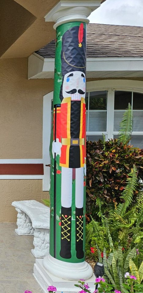 Nut Cracker Christmas Decoration - BIG - Thick Vinyl Column Wrap 6'x24 ...