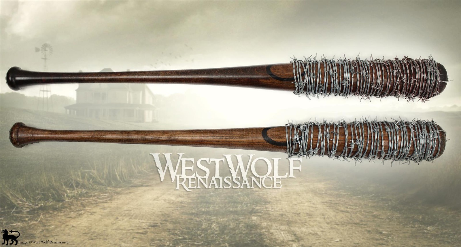 Lucille - The Walking Dead - Negan's Bat - Real Steel Barb Wire/Prop ...