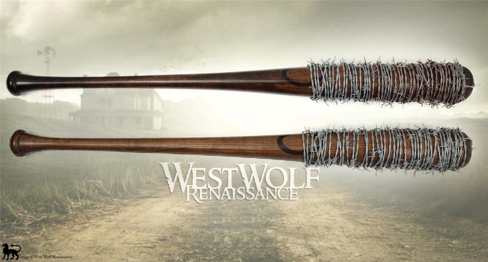 Lucille - The Walking Dead - Negan's Bat - Real Steel Barb Wire/Prop ...