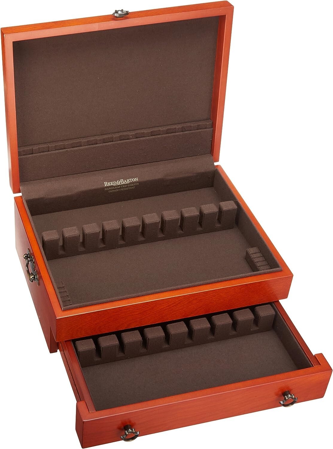 Reed & Barton 44c Bristol Flatware Chest 15 by 11.25 6-inch Cherry With ...