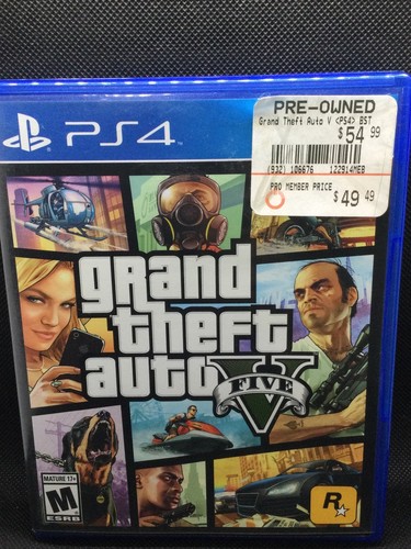 PS4 Grand Theft Auto 5 Rockstar Video Game Disc And Box No Map Or ...