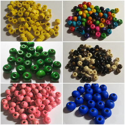 Wooden Beads sizes 3mm - 13mm Wide various hole sizes - last few ...