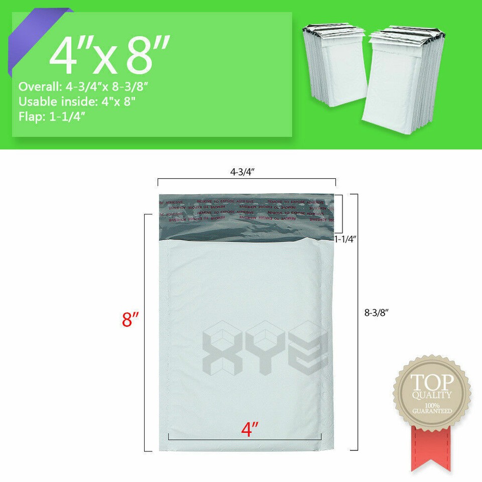 4x8 (4x7) Color Poly Bubble Mailers Shipping Mailing Padded Bags ...