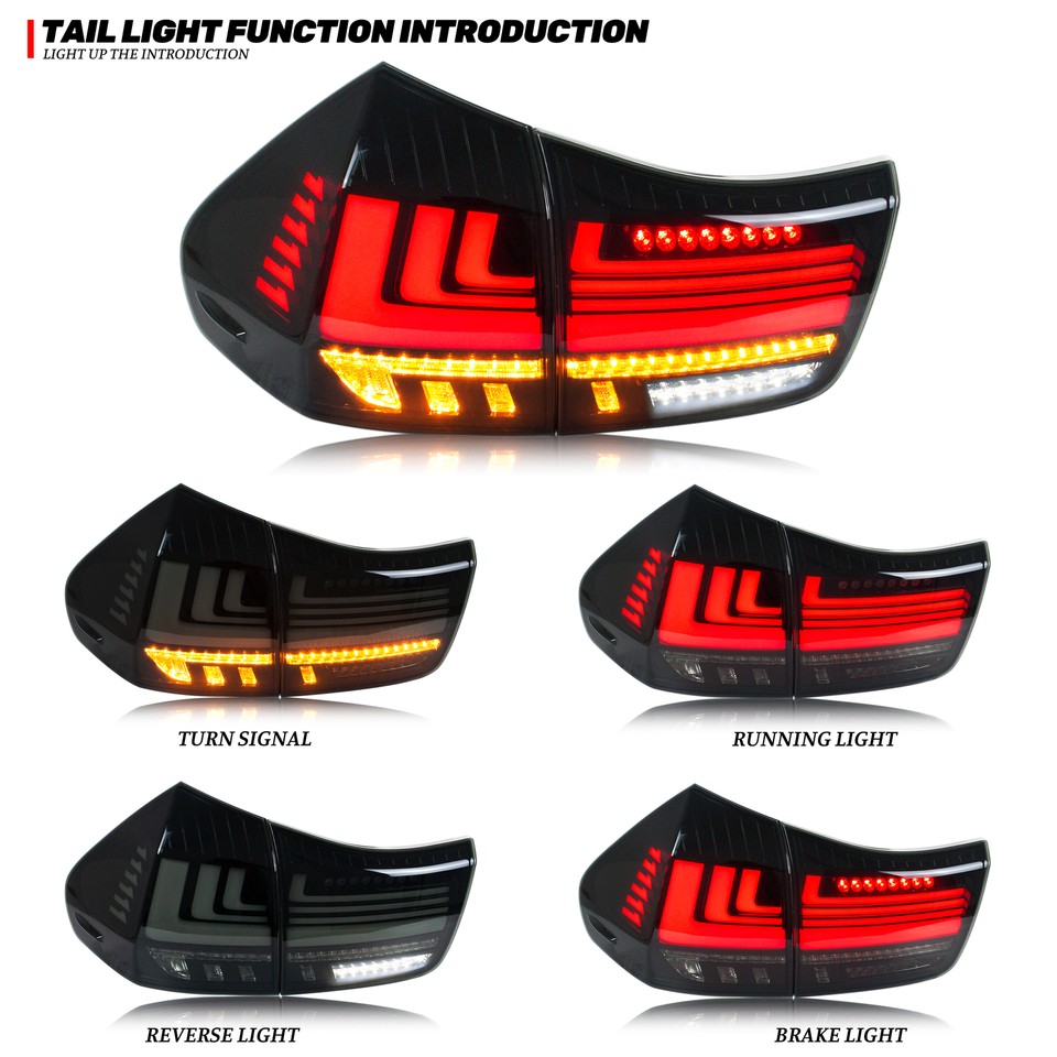 LED Sequential Tail Lights for Lexus RX330 RX350 RX400h 2004-2009 Rear ...