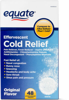 Equate Cold Relief Original Flavor Effervescent - 48 Tablets ...