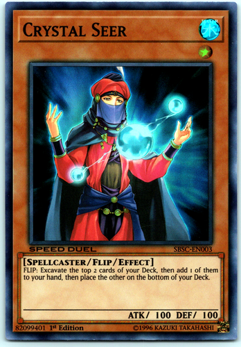 YUGIOH! CRYSTAL SEER - SUPER RARE - 1ST EDITION - SBSC-EN003 | eBay
