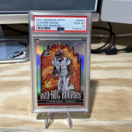 2021 Optic Red Hot Rookies Jamarr Chase PSA 10 - Bengals - Rookie RC | eBay