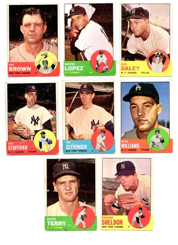 1963 Topps New York Yankees 8 Card Lot | eBay