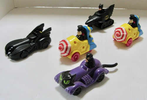 Batman Batmobile, Jet Tank, CatWoman, Penguin (2) = (5) vehicles ...