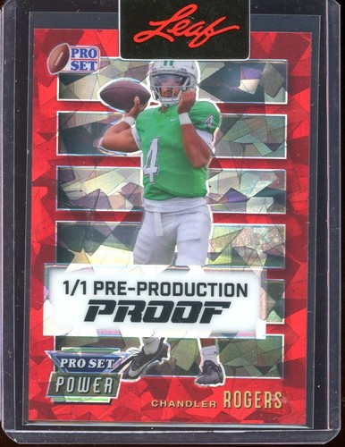 2024 Leaf Pro Set Metal Power Proof Crystal Red Chandler Rogers Rc (1/1 ...