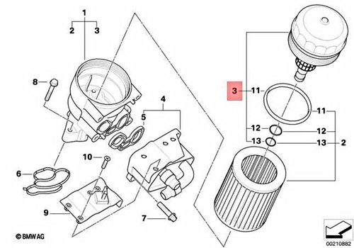 Genuine BMW E46 E60N E61N E81 E82 E83 E83N Oil Filter Cover OEM ...