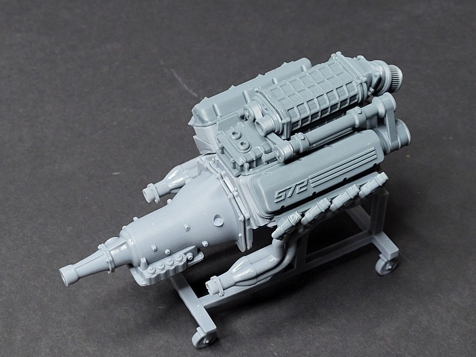 572 ENGINE - SUPERCHARGED 3D print 1:8 1:12 1:18 1:24 scale JPGMODELS ...