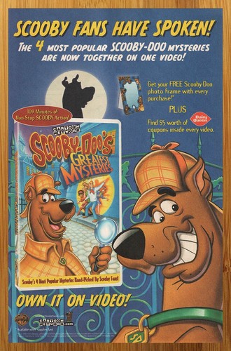 1999 Scooby-Doo's Greatest Mysteries VHS Video Print Ad/Poster Movie ...