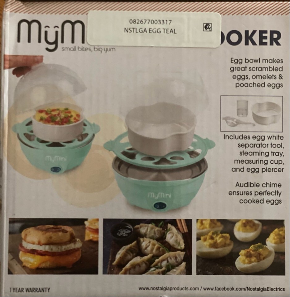 Nostalgia My-mini 7 Egg Cooker Egg Cooker with steamer bowl, One touch ...