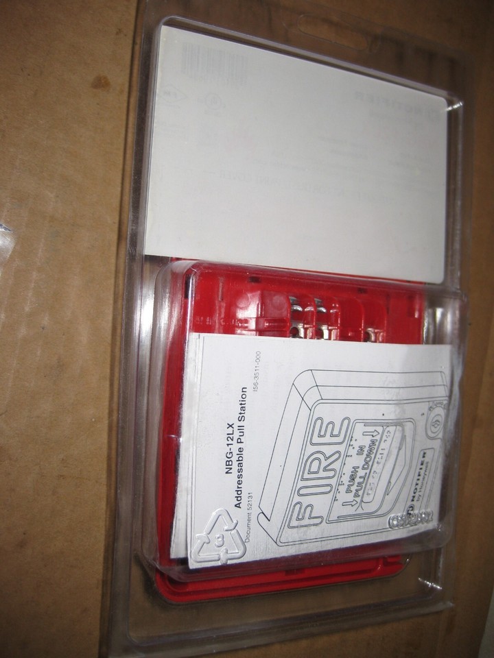 Honeywell Notifier NBG-12LX Dual Action Key Lock Reset Fire Alarm Pull ...