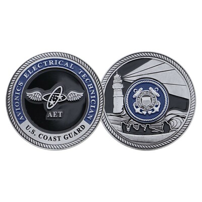 USCG COAST GUARD AVIATION ELECTRICAL TECH AET 1.75" CHALLENGE COIN | eBay