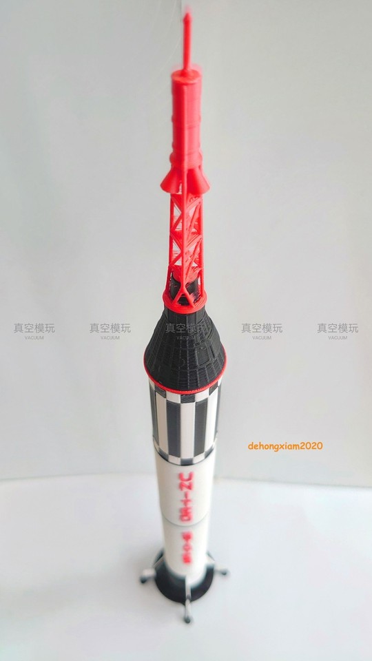 1/72 Scale Mercury-Redstone Carry Rocket Spacecraft Painted Model Toys ...