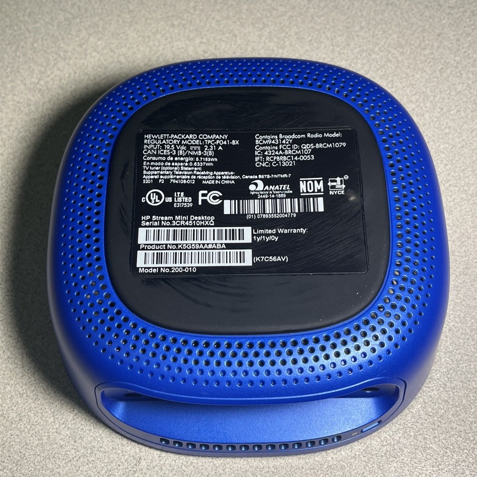 HP Stream Mini Desktop PC 200-010 Intel Celeron CPU 30GB M.2 SSD 2GB ...