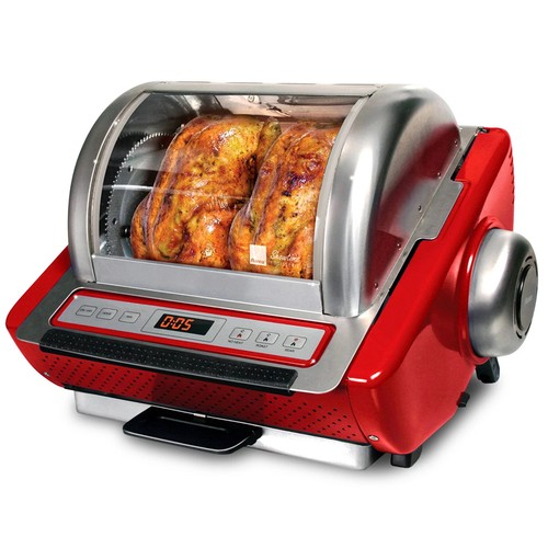 NEW! Ronco EZ-Store ST5272 Rotisserie Oven Red X-Large Capacity (17 lbs ...