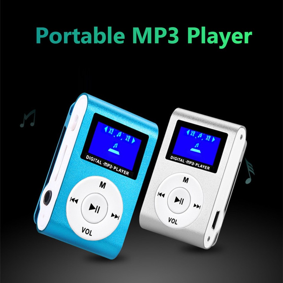 Silber Mini Tragbarer MP3 Musik Player Metall Clip-on MP3 Player Mit ...