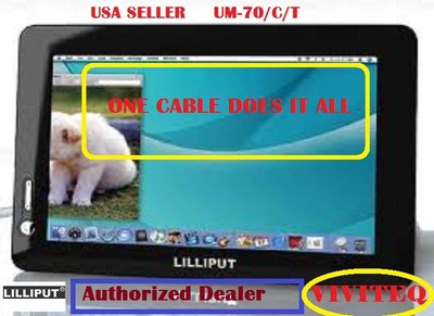 LILLIPUT 7" UM-70/C/T MINI XVGA USB TOUCH SCREEN MONITOR-ONE CABLE DOES ...