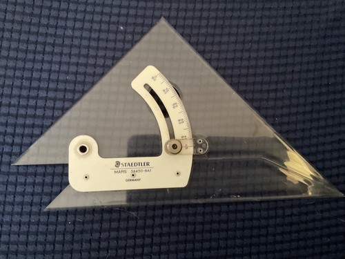 Vintage Full-Sized 12" German Staedtler Mars Adjustable Set Square ...