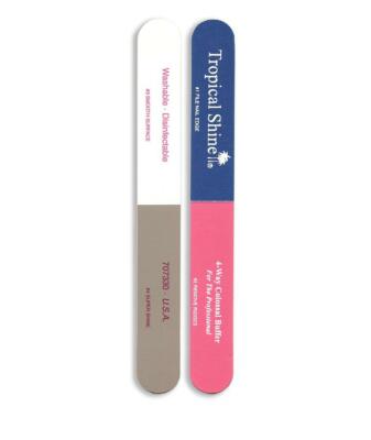Tropical Shine Nail File 4-Way Buffer (Medium/Fine - Smooth/Shine) 8 1/ ...